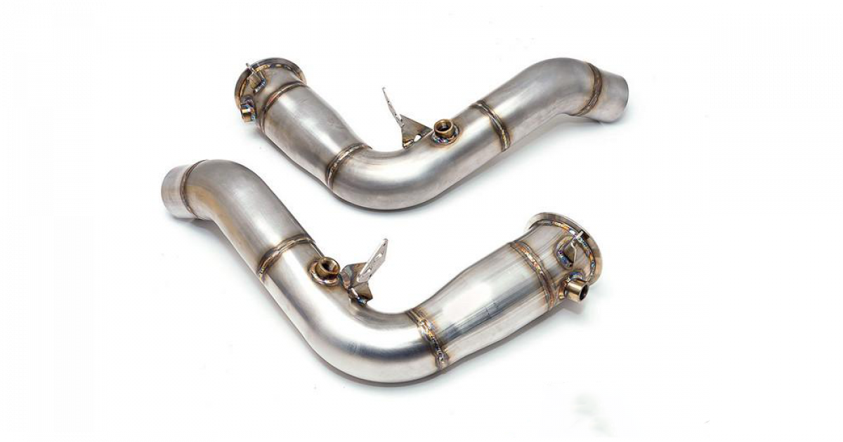 Evolution Racewerks Catless Downpipes, BMW F1x M5 M6 S63 - Mosselman ...